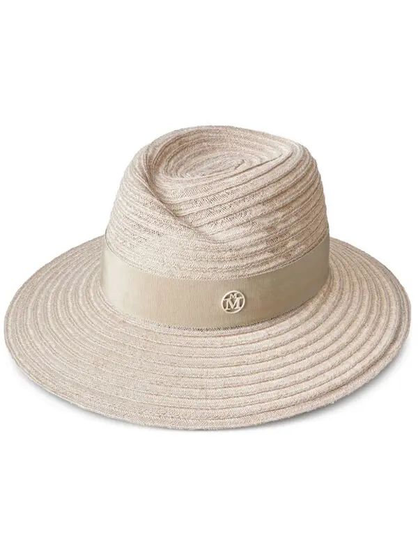 MAISON MICHEL Virginie Fedora Hat - Neutrals