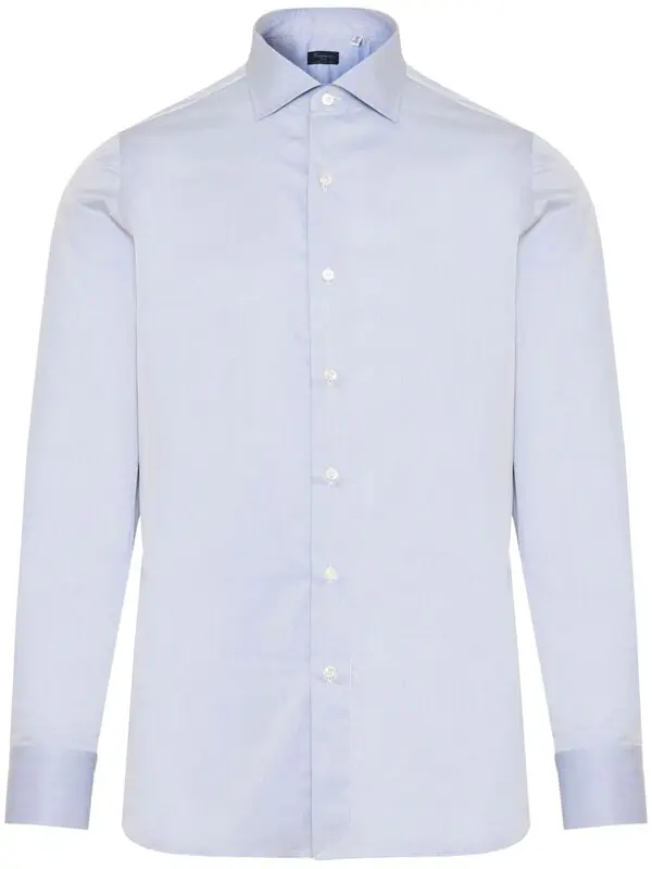 FINAMORE 1925 Cotton Shirt - Blue