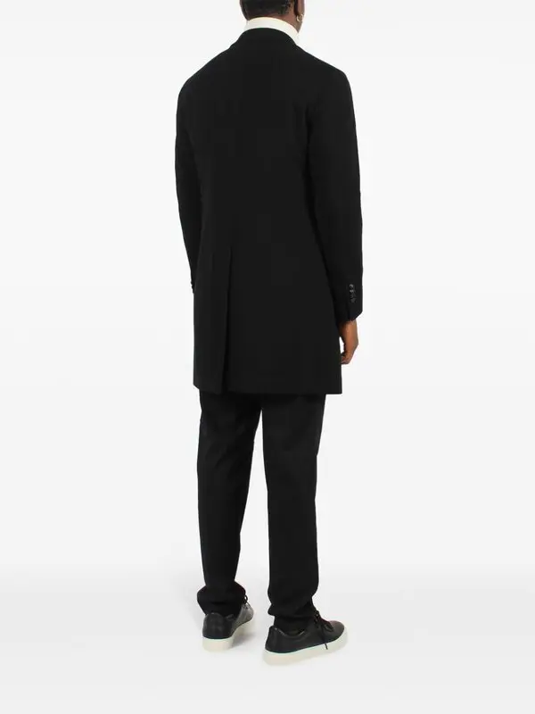 Tagliatore Brooch-detail Tailored Coat - Black