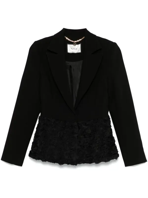 NISSA Flower-appliqué Blazer