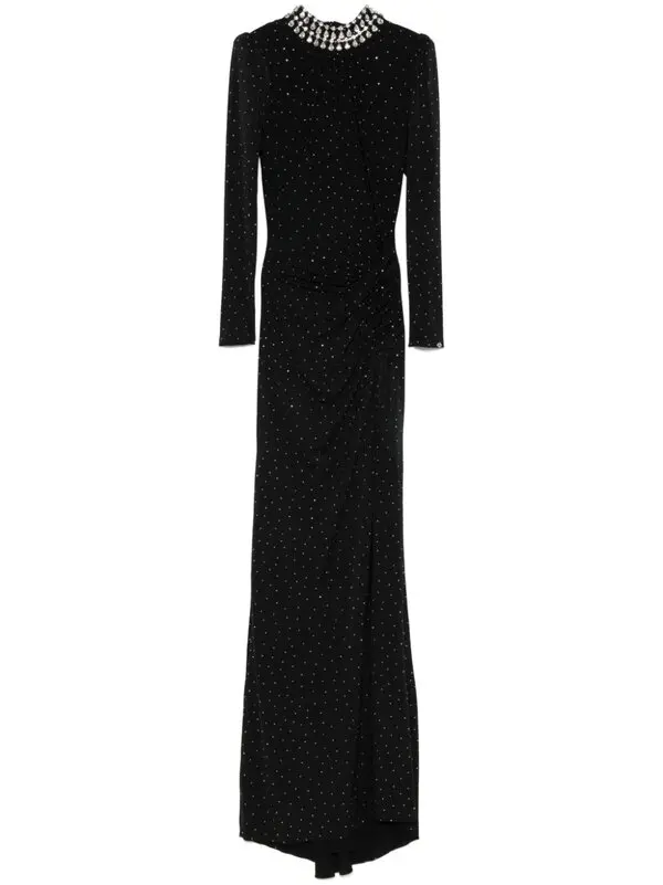 NISSA Crystal-embellished Maxi Dress