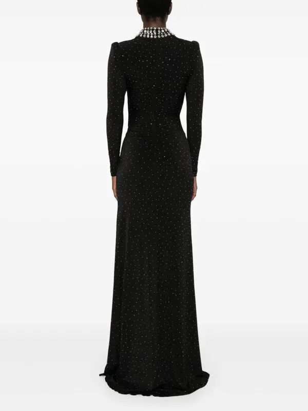 NISSA Crystal-embellished Maxi Dress