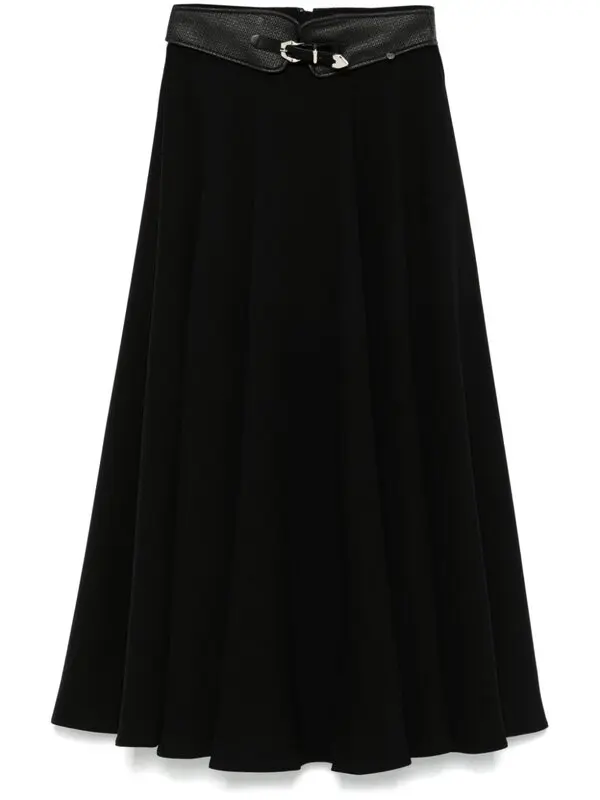 NISSA Belted Midi Skirt