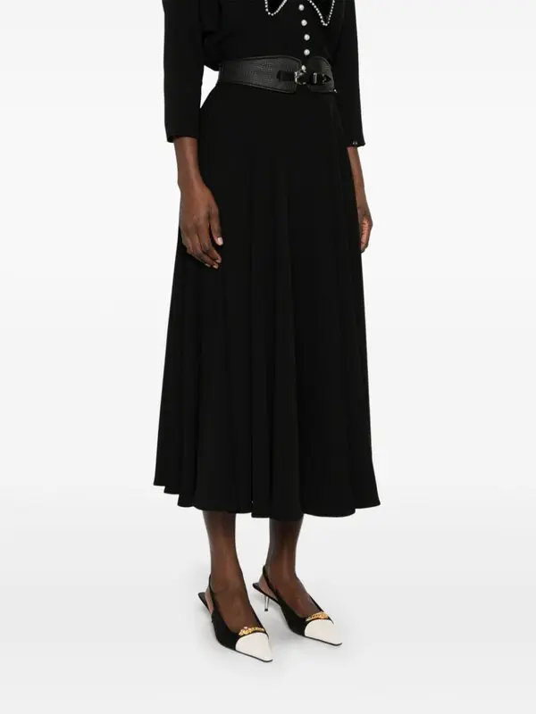 NISSA Belted Midi Skirt