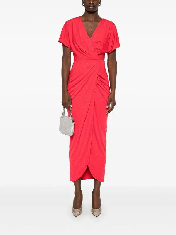 NISSA Crystal-embellished Maxi Dress - Red