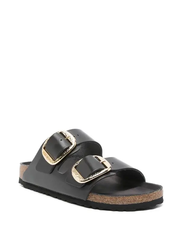 BIRKENSTOCK Arizona Big Buckle Slides - Brown