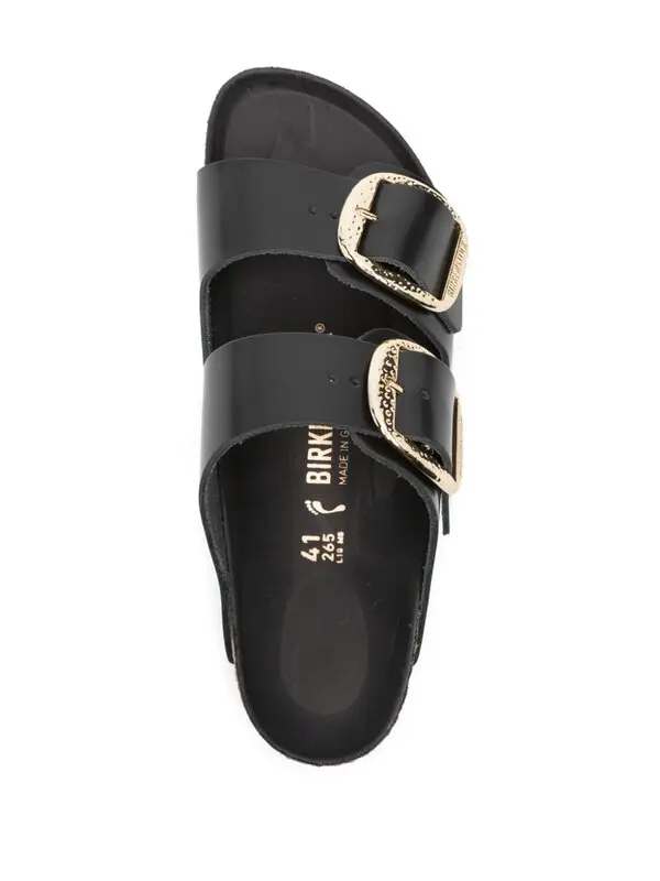 BIRKENSTOCK Arizona Big Buckle Slides - Brown