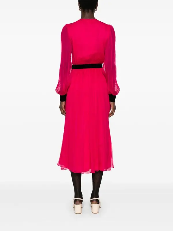 NISSA Belted Midi Dress