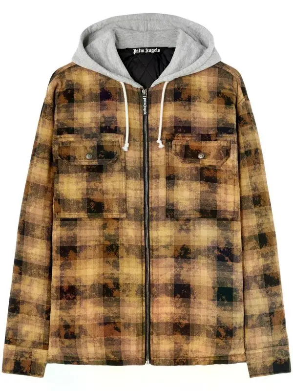 Palm Angels Checkered Zip-fastened Hoodie
