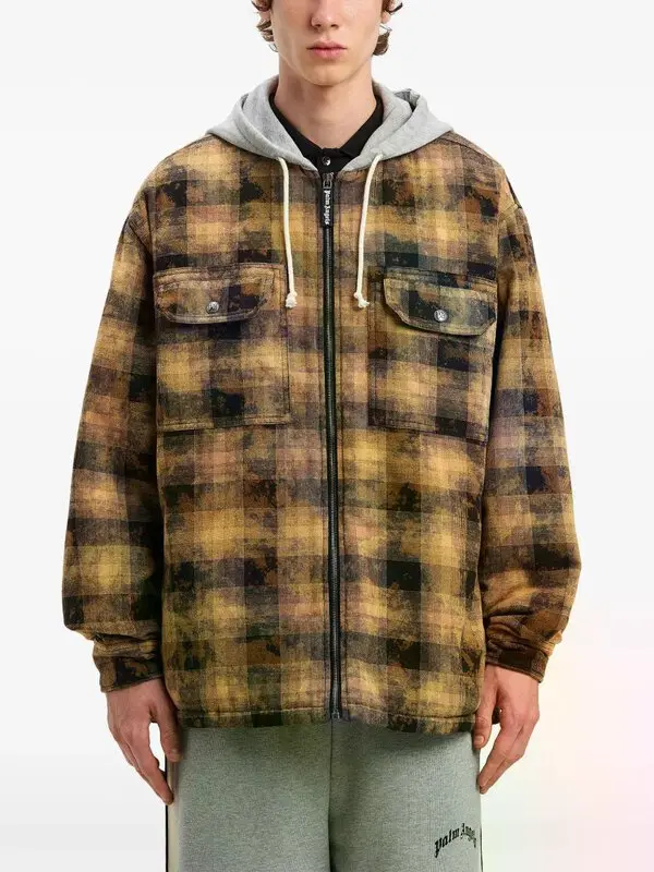Palm Angels Checkered Zip-fastened Hoodie