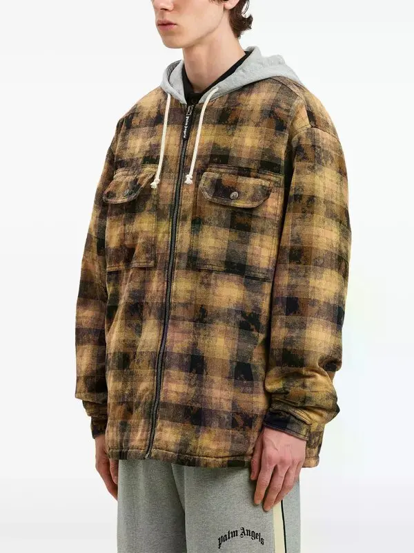 Palm Angels Checkered Zip-fastened Hoodie
