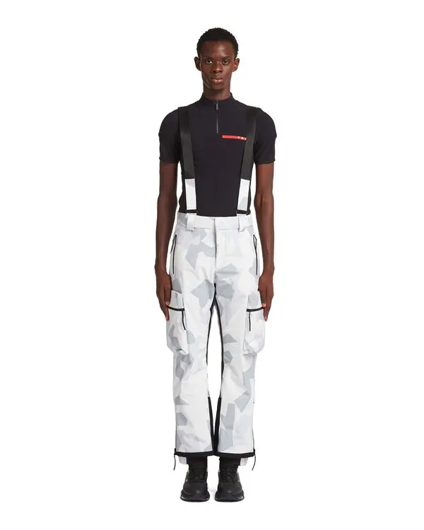Prada Printed Technica Fabric Ski Pants - Grey