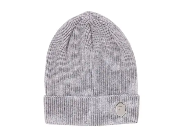 BAPE One Point Knit Cap - Grey