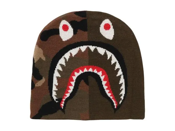 A BATHING APE 1st Shark Knit Cap - Olivedrab Green