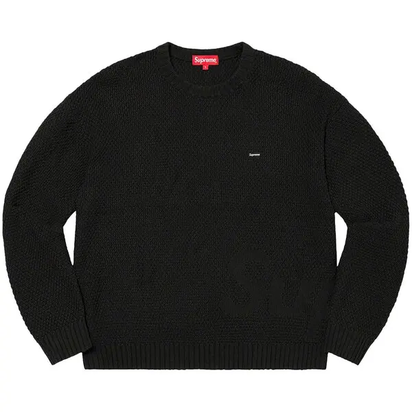 Supreme Open Knit Small Box Sweater - Black | Editorialist