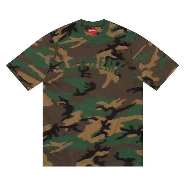 Supreme Intarsia Camo Short-sleeve Top 'woodland Camo - Green