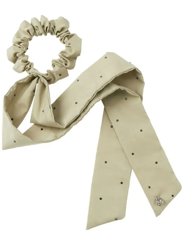 MAISON MICHEL Lixou Tied Scrunchie - Neutrals