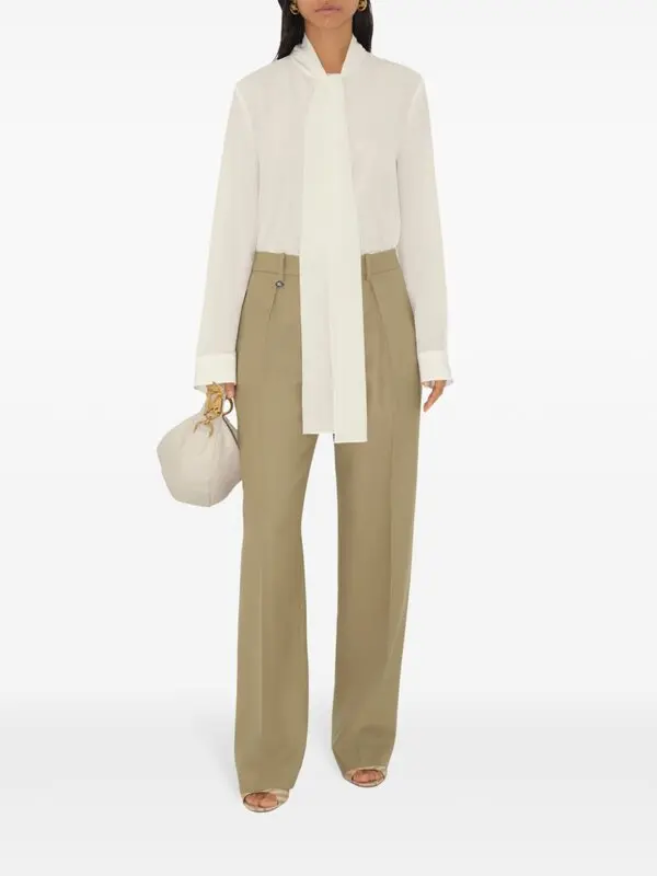 Burberry Tailored Wool Trousers - Neutrals