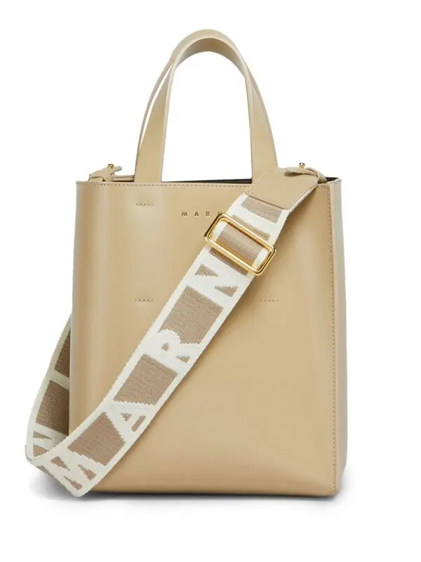 Marni Museo Mini Bag In Leather - Neutrals