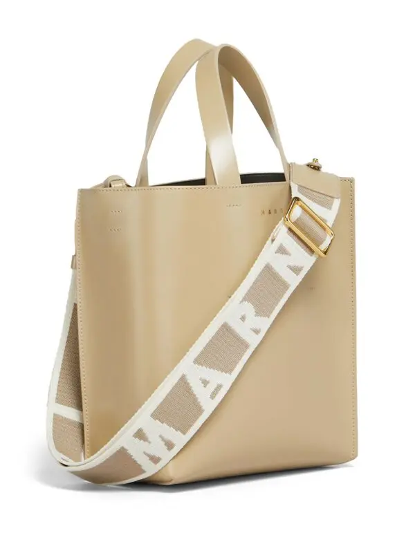 Marni Museo Mini Bag In Leather - Neutrals