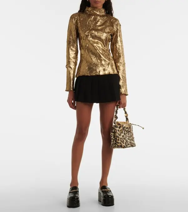 GANNI Metallic Top