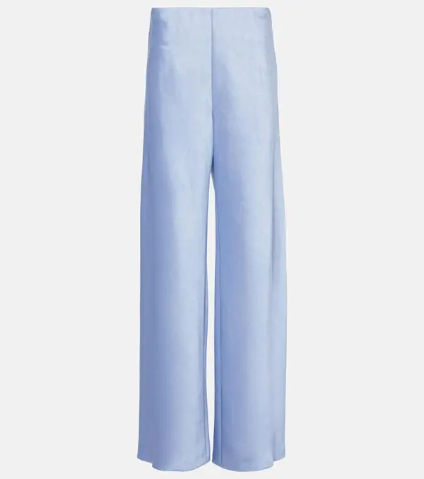 Vince High-rise Wide-leg Pants - Blue