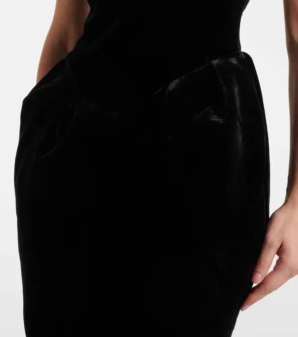 RASARIO Velvet Midi Dress