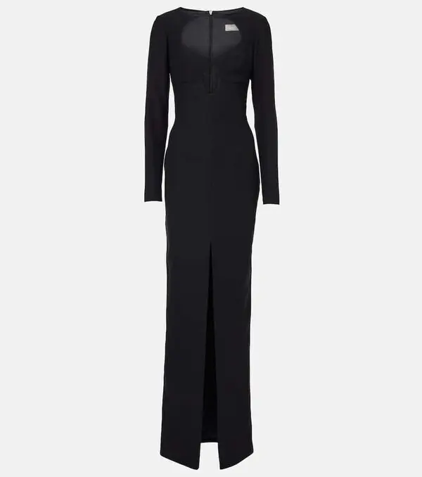 RASARIO Cutout Crepe Maxi Dress