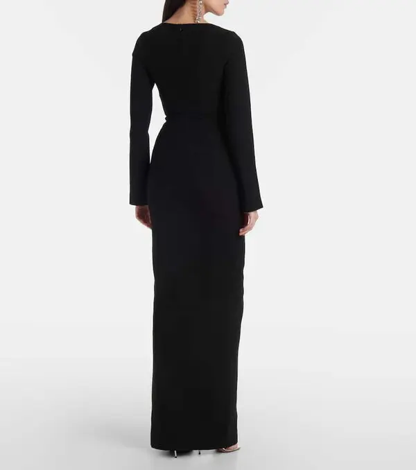 RASARIO Cutout Crepe Maxi Dress