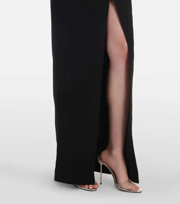 RASARIO Cutout Crepe Maxi Dress