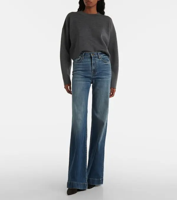 7 For All Mankind Modern Dojo Groovy High-rise Flared Jeans