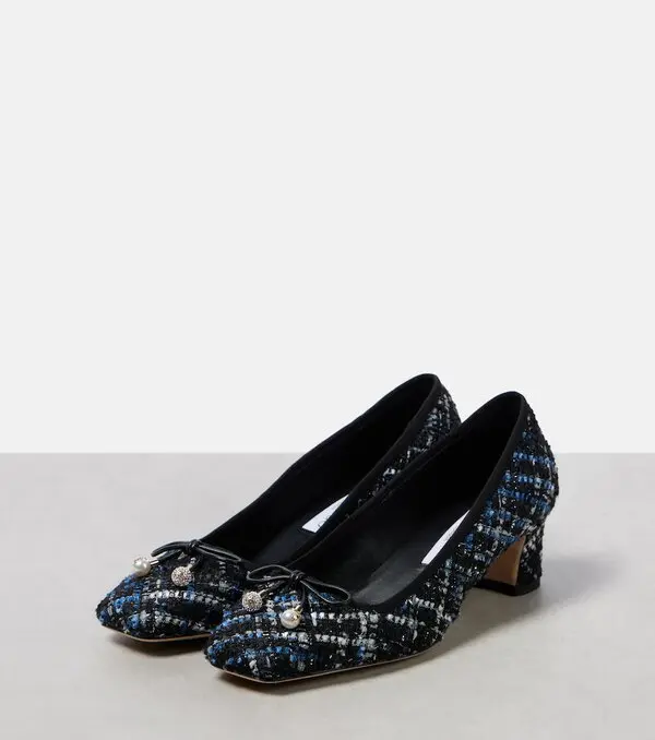 JIMMY CHOO Elme 45 Tweed Pumps