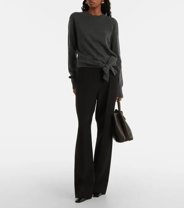 Altuzarra Nalini Tie-detailed Cashmere Sweater - Black