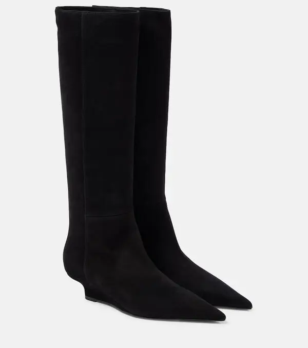 TOTEME Sharp 40 Suede Knee-high Boots
