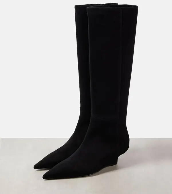 TOTEME Sharp 40 Suede Knee-high Boots