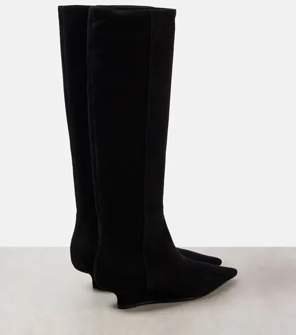 TOTEME Sharp 40 Suede Knee-high Boots