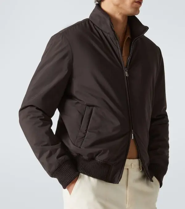 Thom Sweeney Technical Bomber Jacket - Brown