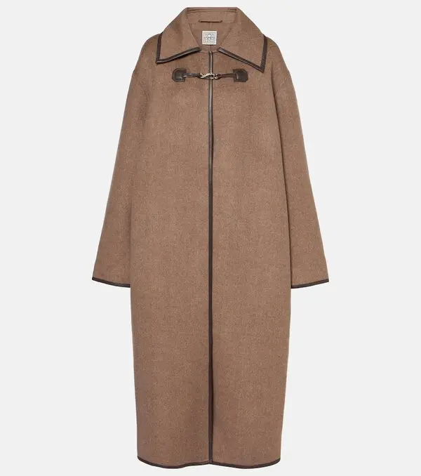 TOTEME Double Clasp Wool Coat - Brown