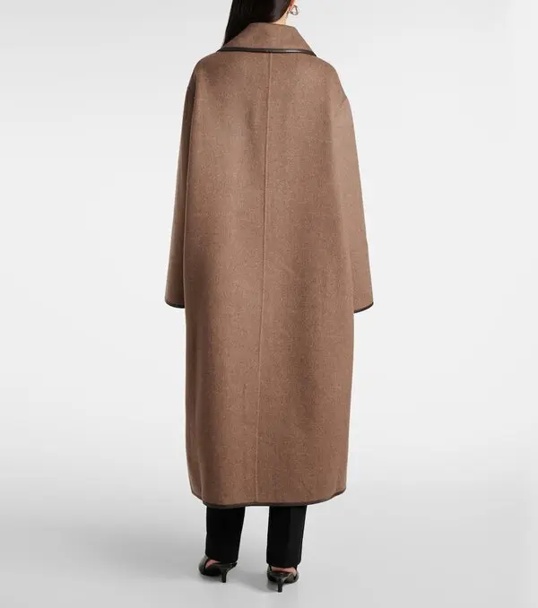 TOTEME Double Clasp Wool Coat - Brown