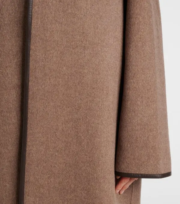 TOTEME Double Clasp Wool Coat - Brown