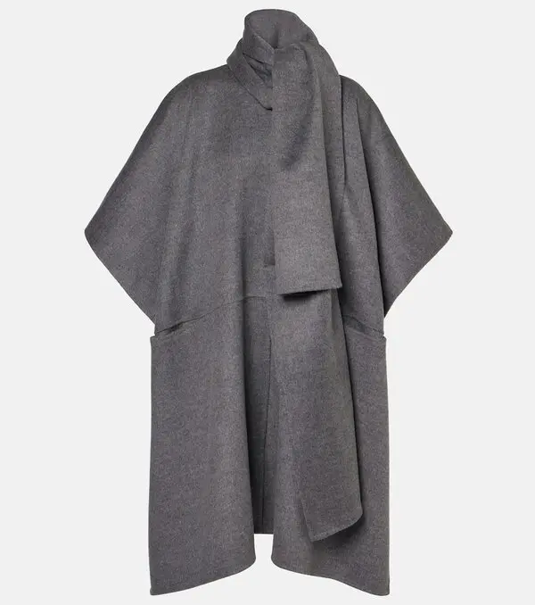 TOTEME Doublé Wool Scarf Coat - Grey