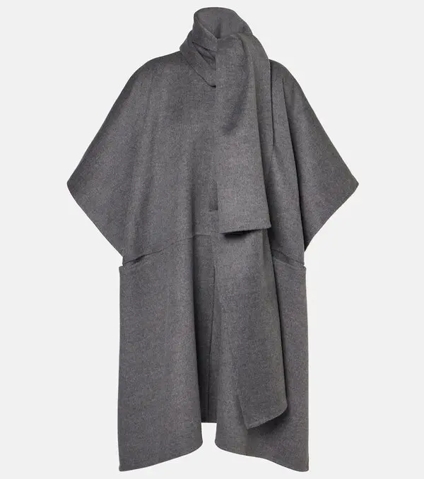 TOTEME Doublé Wool Scarf Coat - Grey