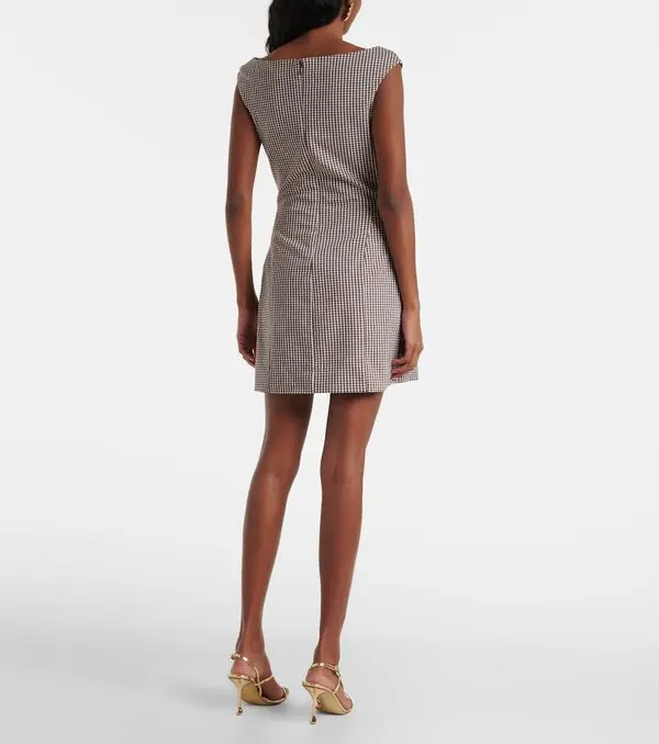 Staud Walker Checked Minidress