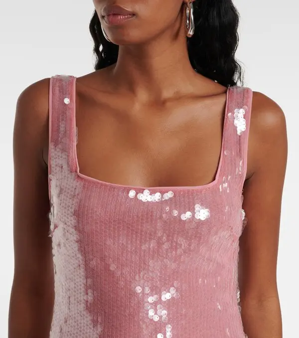 staud pink sequin dress Staud Casey Pink Sequin Dress by Staud