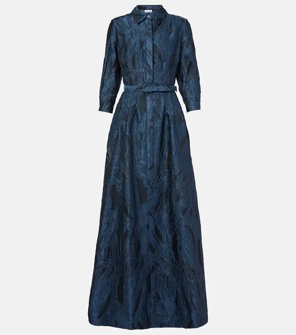 Simkhai Courtney Jacquard Gown - Blue