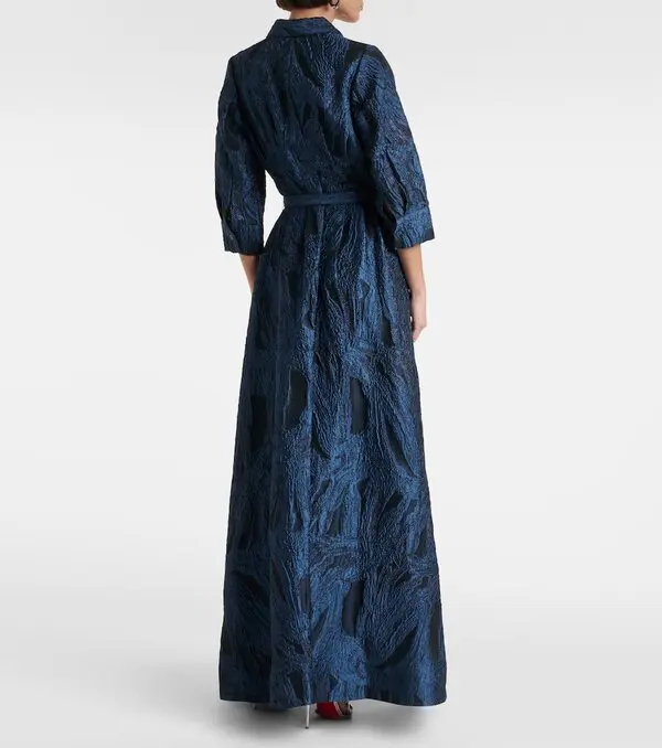 Simkhai Courtney Jacquard Gown - Blue