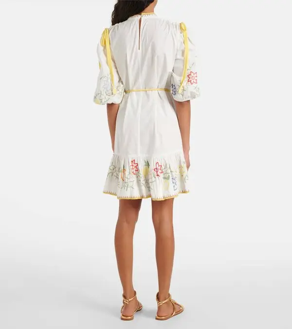 ALEMAIS Alémais Embroidered Cotton Minidress