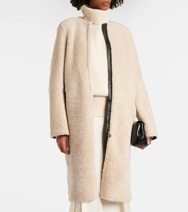 TOTEME Shearling Coat - Beige