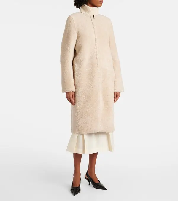TOTEME Shearling Coat - Beige