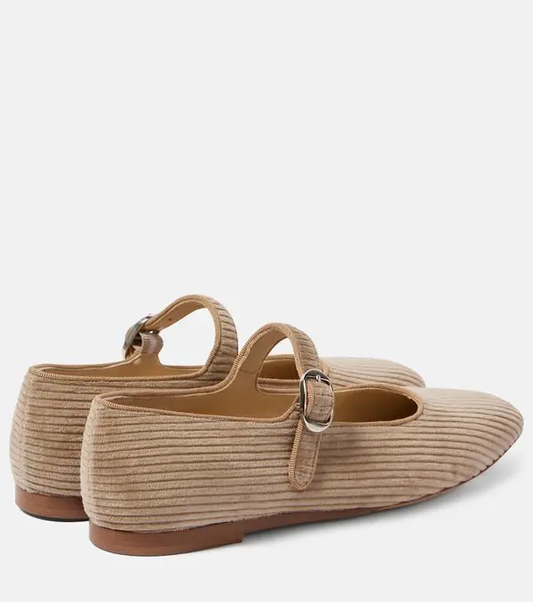 Le Monde Beryl Corduroy Mary Jane Flats - Beige